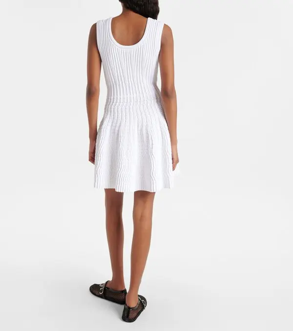 Alaïa Pointelle Minidress - White