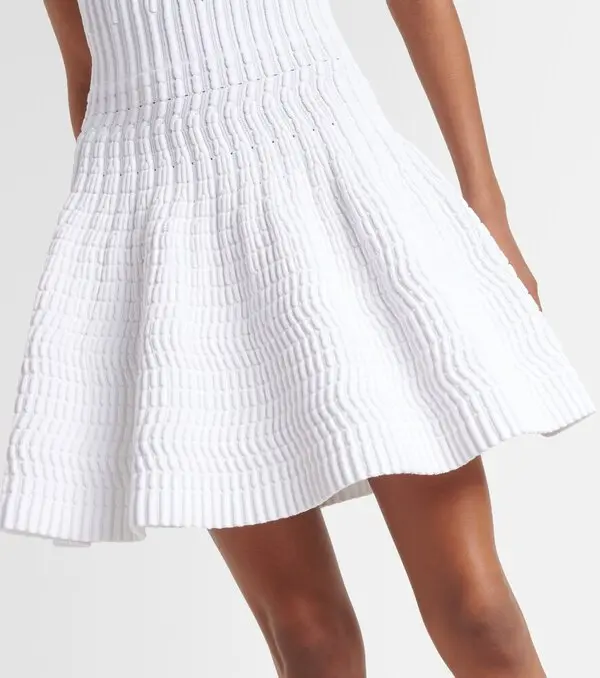 Alaïa Pointelle Minidress - White