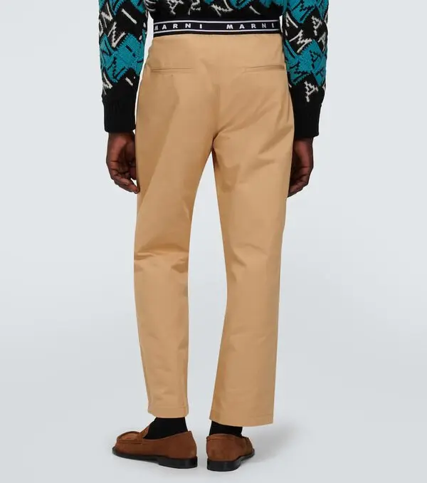 Marni Cotton Gabardine Straight Pants