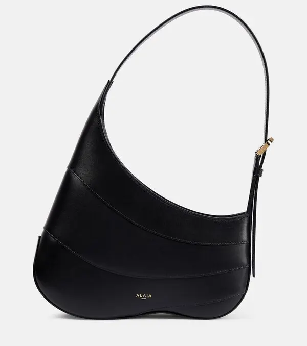 Alaïa Leather Shoulder Bag - Black