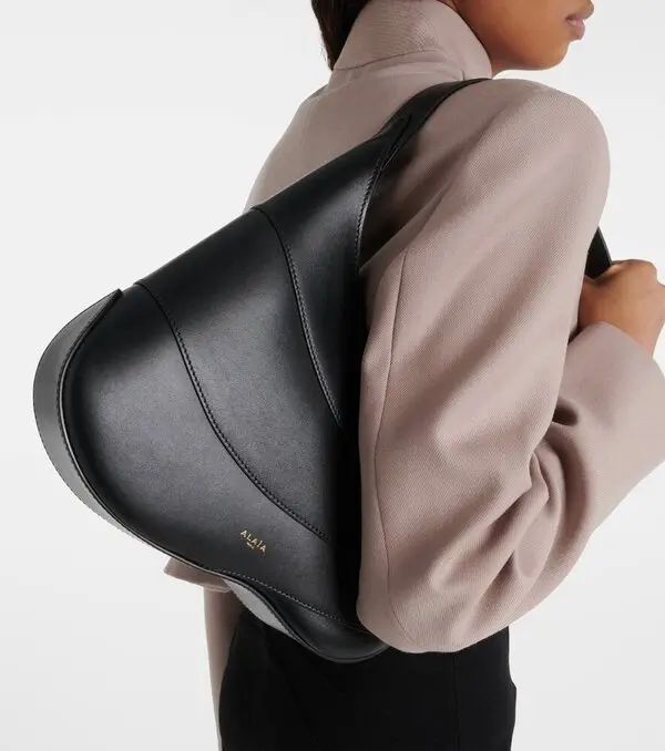 Alaïa Leather Shoulder Bag - Black