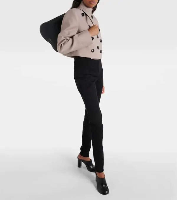 Alaïa Leather Shoulder Bag - Black