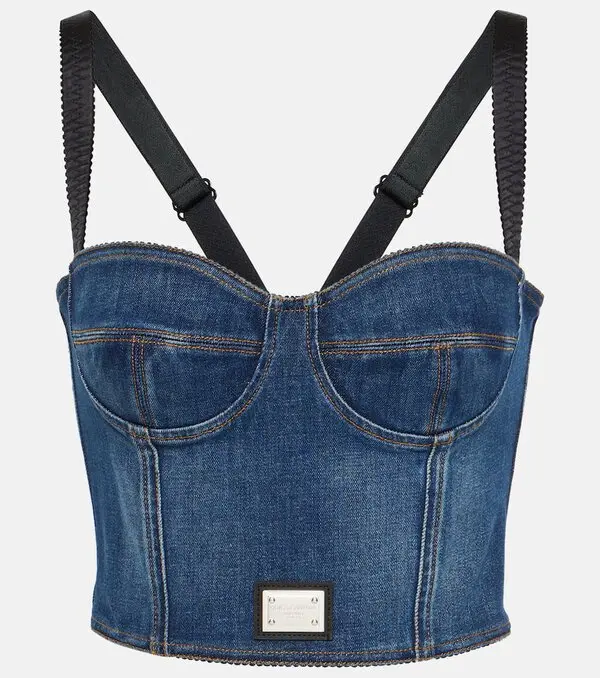 Dolce & Gabbana Denim Bustier - Blue