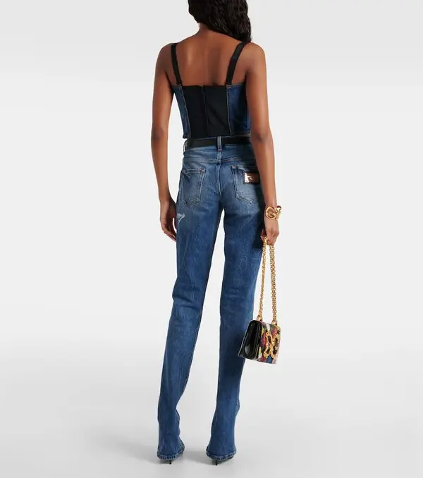 Dolce & Gabbana Denim Bustier - Blue