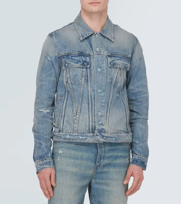 Amiri Distressed Denim Jacket