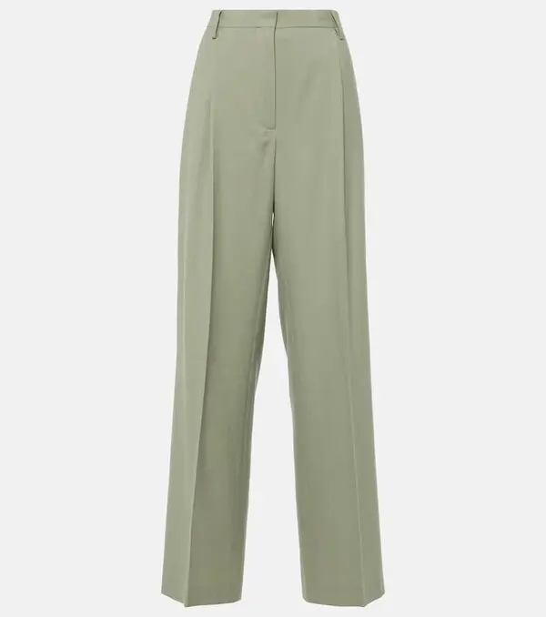 Dries Van Noten Mid-rise Straight Wool Pants