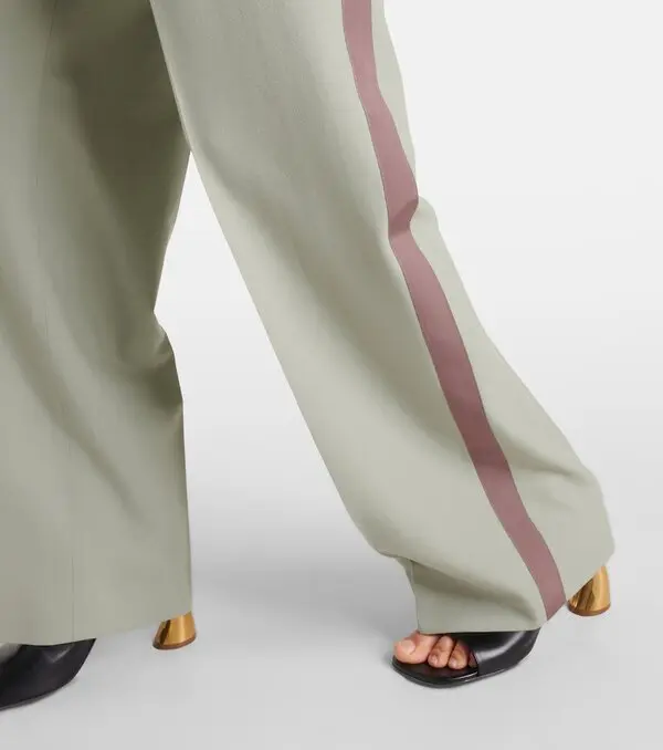 Dries Van Noten Mid-rise Straight Wool Pants