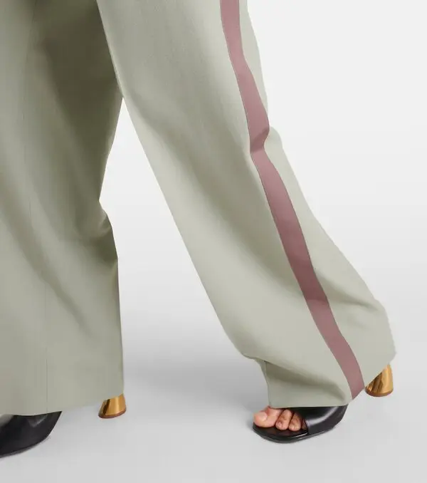 Dries Van Noten Mid-rise Straight Wool Pants
