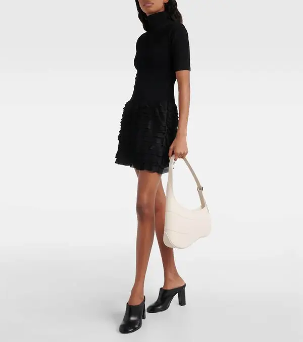 Alaïa Leather Shoulder Bag - White