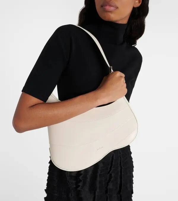 Alaïa Leather Shoulder Bag - White