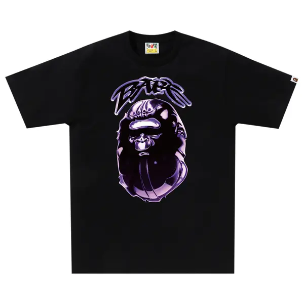 A BATHING APE Ape Head Graffiti Tee - Black
