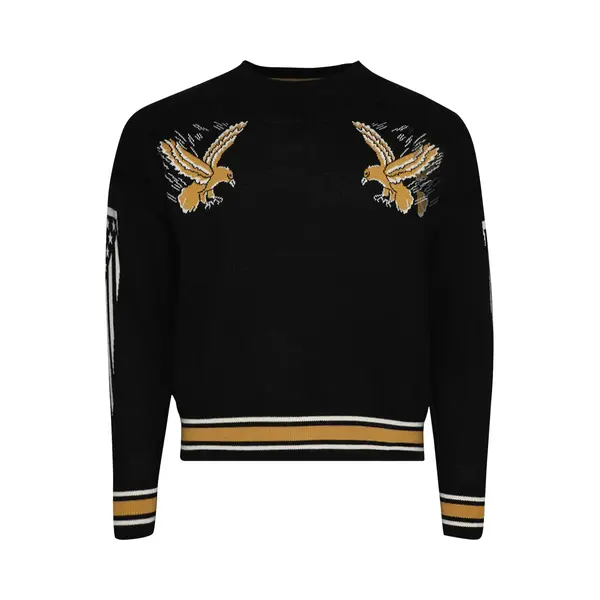 Rhude Eagle Souvenir Knit Crewneck - Black