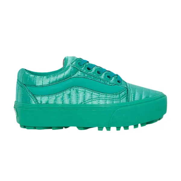 VANS Opening Ceremony X Old Skool Satin Quilted Sneakers - Green