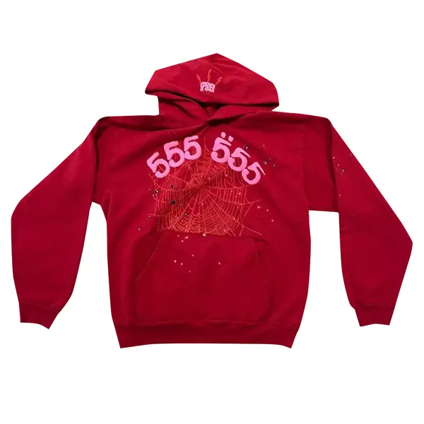 SP5DER Number 555 Hoodie - Red
