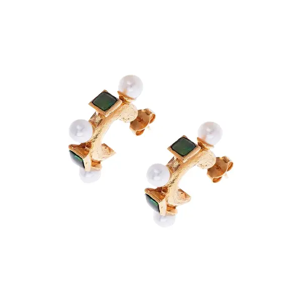ALIGHIERI The Travellers Path Tourmaline Earrings - Gold