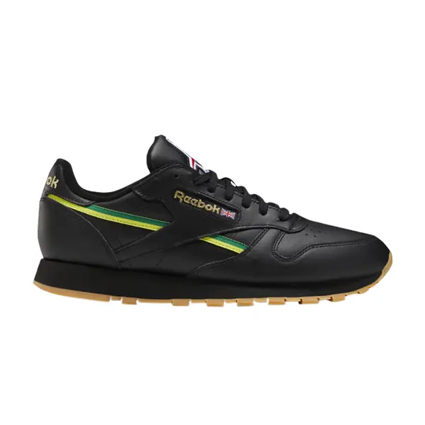 REEBOK Classic Leather Jamaican Flag Sneakers - Black
