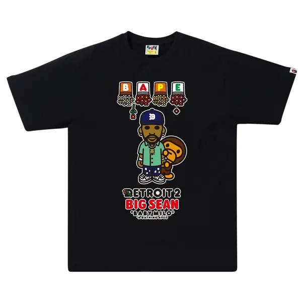 A BATHING APE X Big Sean Detroit 2 Baby Milo Tee - Black
