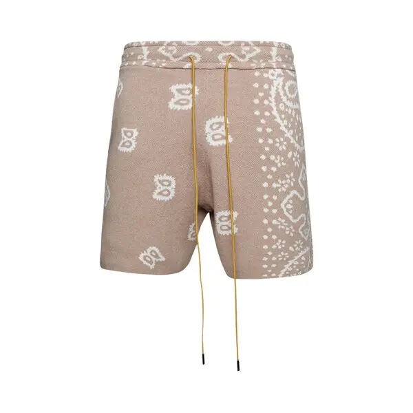 Rhude Bandana Knit Short - Tan