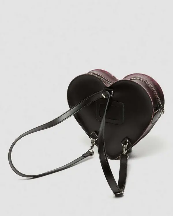 Dr. Martens Heart Shaped Leather Backpack In Pink,Black - 42