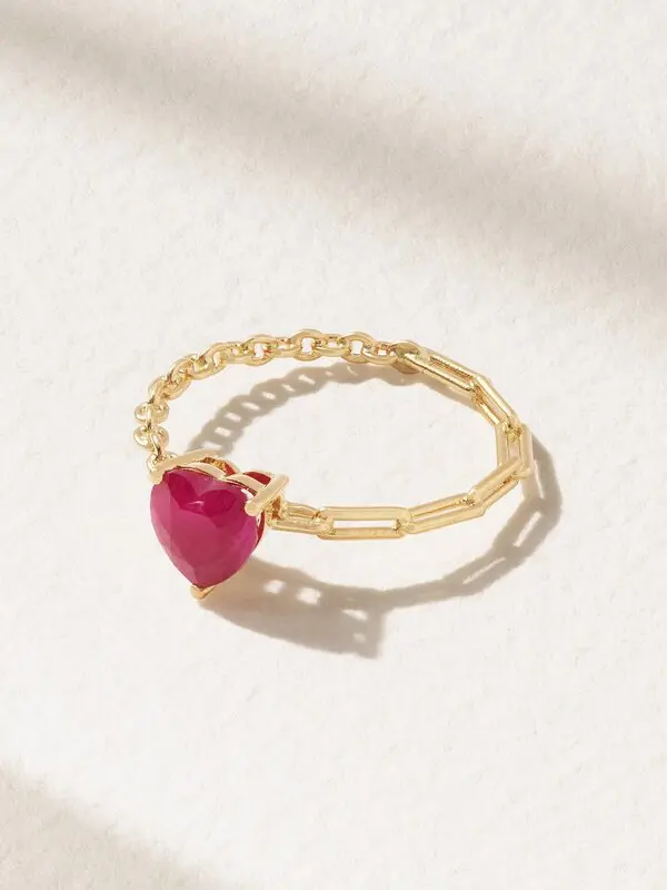 Yvonne Léon 18-karat Gold Ruby Ring - Red