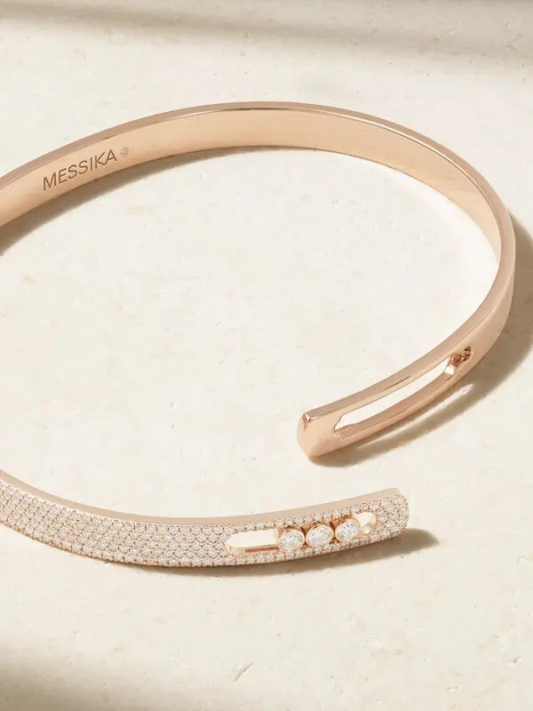 Messika 18k Rose Diamond Move Noa Bangle - Gold