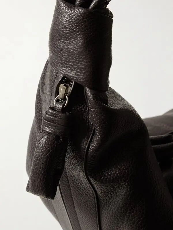 LEMAIRE Croissant Large Paneled Textured-leather Shoulder Bag