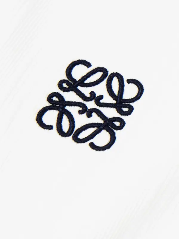 Loewe Anagram Embroidered Ribbed Stretch-cotton Turtleneck Tank