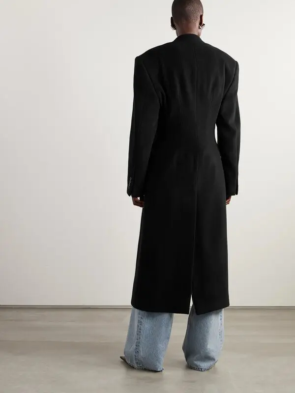 Balenciaga Double-breasted Oversized Cashmere And Wool-blend Coat