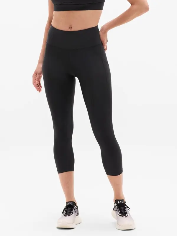 Athleta Interval Stash High Rise Capri - Black