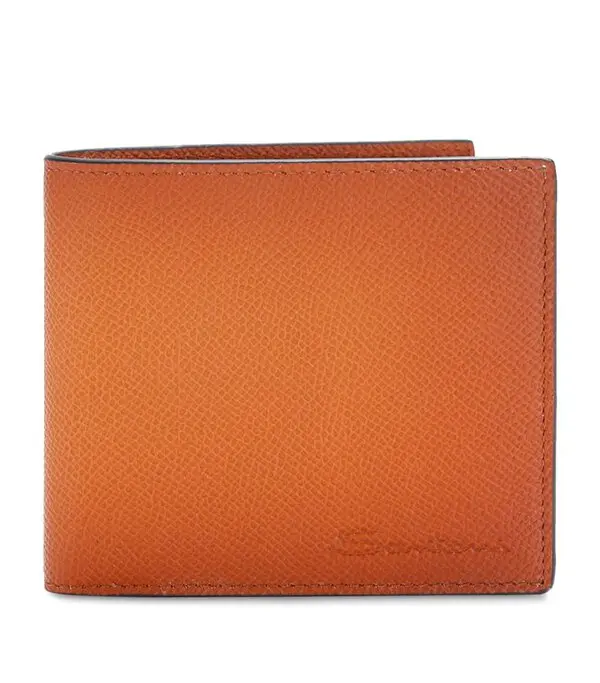 Santoni Leather Ombré Bifold Wallet