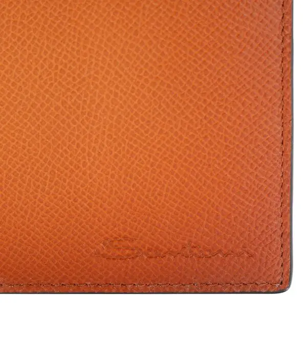 Santoni Leather Ombré Bifold Wallet