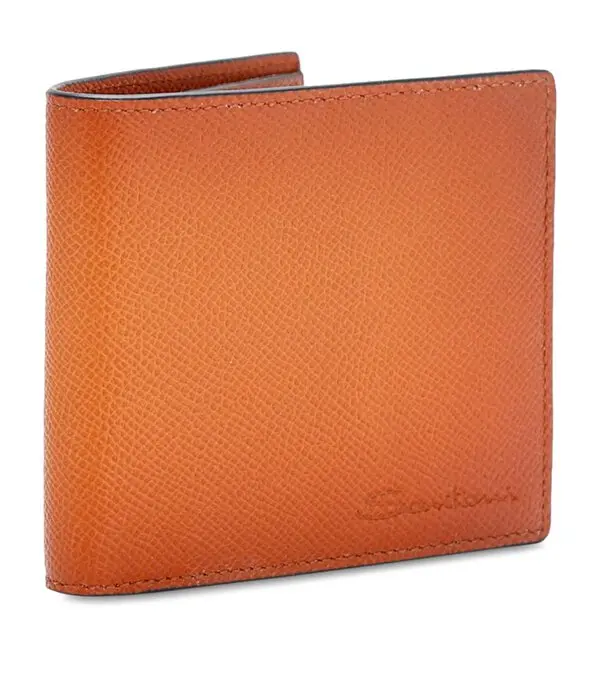 Santoni Leather Ombré Bifold Wallet