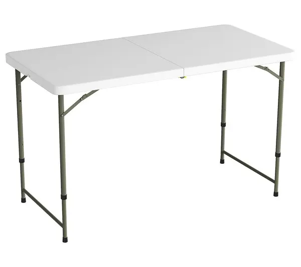 LAVISH HOME Adjustable Folding Table 4-foot Uti Lity Table