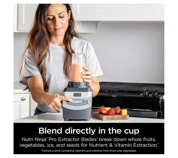 NINJA Professional Blender With Single Serve Nu Tri - One-color