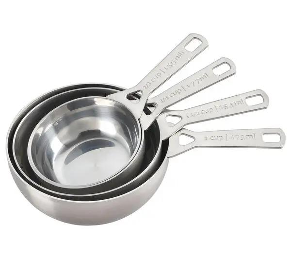 LE CREUSET Stainless Steel Baking Measuring Cup S Set Of 4 - Silver