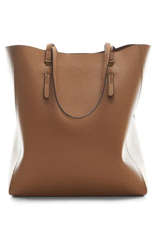 Mango Faux Leather Shopper Tote