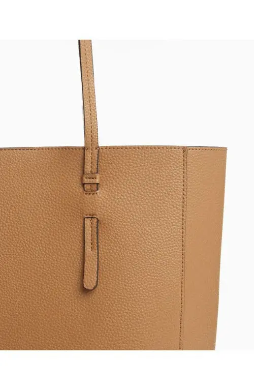 Mango Faux Leather Shopper Tote