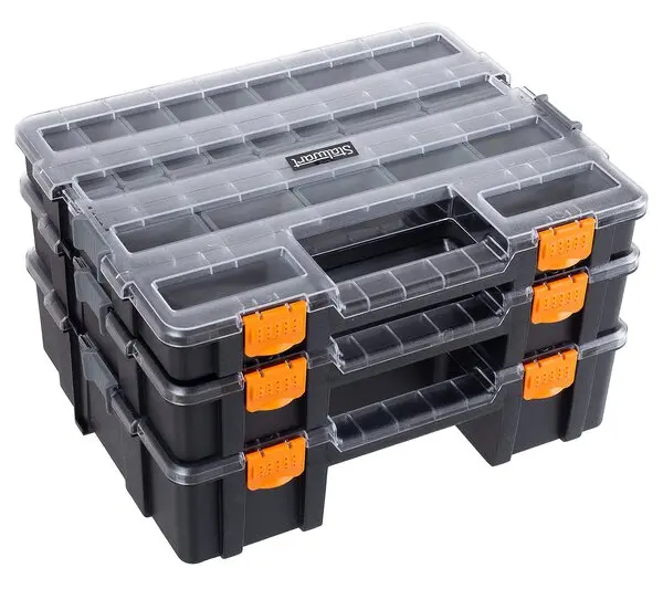 STALWART 3-in-1 Parts Organizer 52 Customizable Compartments - One-color