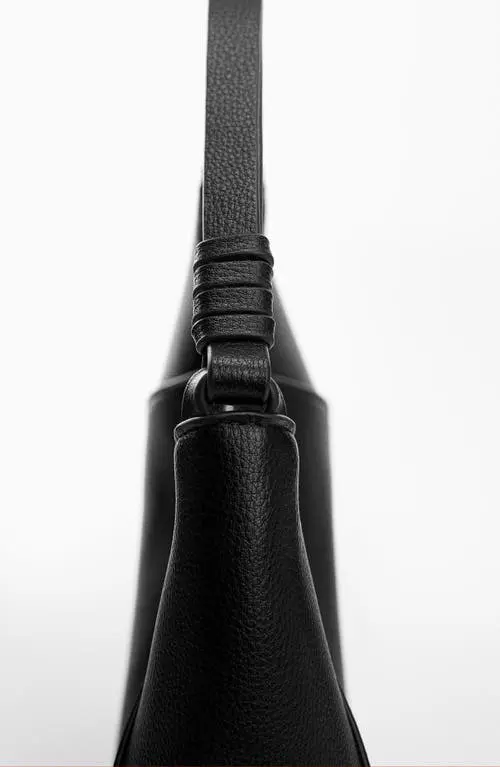Mango Faux Leather Shoulder Bag