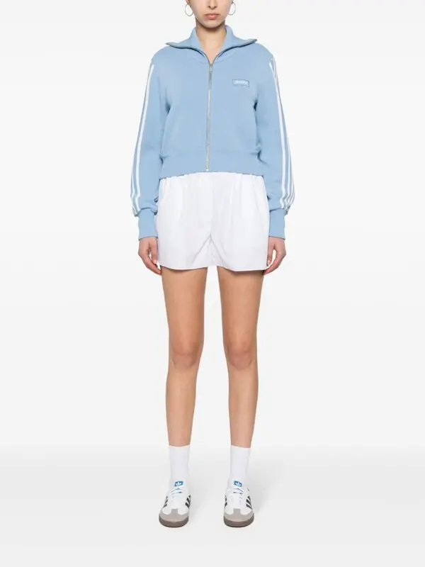 AUTRY Intarsia-logo Zip-up Cardigan