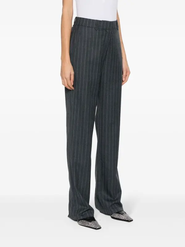 ANINE BING Drew Pinstripe Trousers