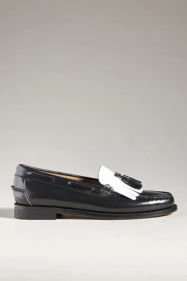 G.H.BASS Weejuns Esther Loafers - Black Pattern