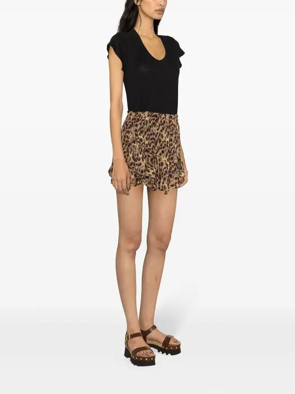 MARANT ETOILE Zankou Linen T-shirt - Black