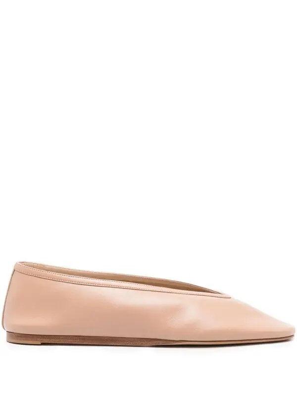 Le Monde Beryl Luna Leather Ballerinas - Neutrals