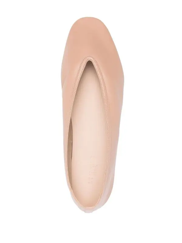 Le Monde Beryl Luna Leather Ballerinas - Neutrals