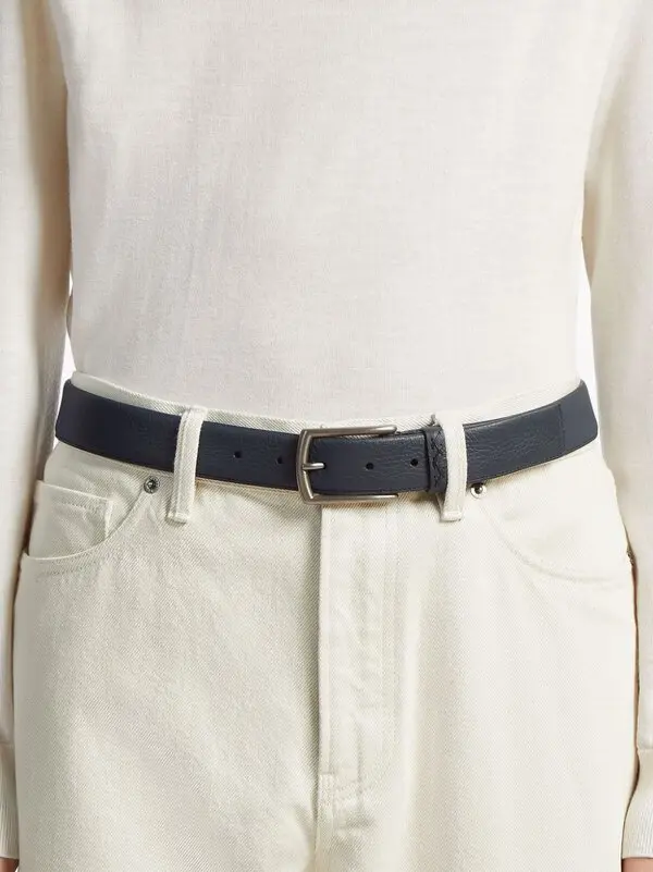 Zegna Leather Buckle Belt
