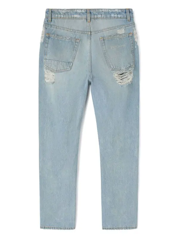 Palm Angels Ripped Straight-leg Jeans