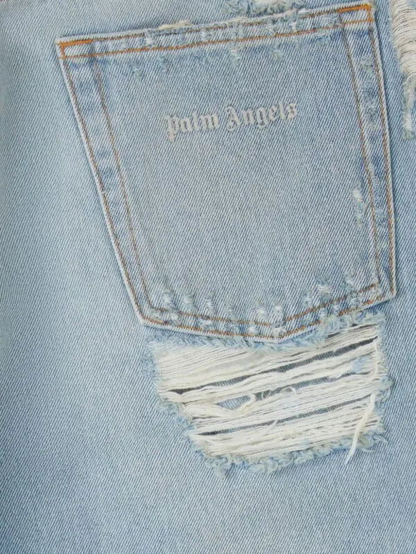 Palm Angels Ripped Straight-leg Jeans