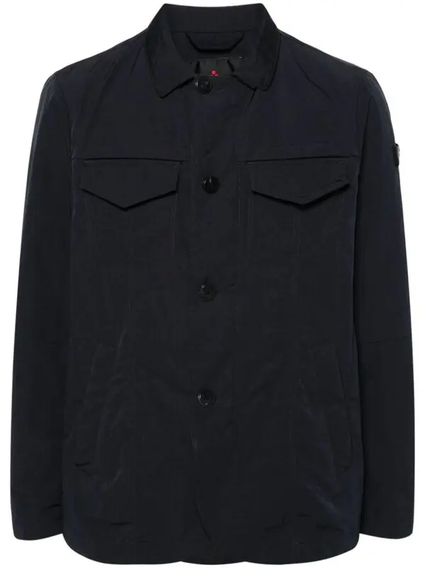Peuterey Logo-appliqué Shell Jacket - Blue