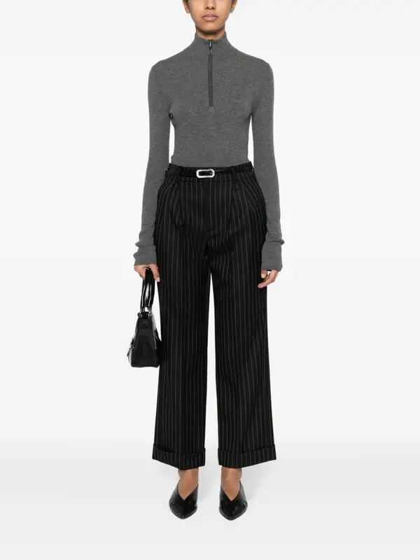 Brunello Cucinelli Monili Detail High Neck Jumper - Grey